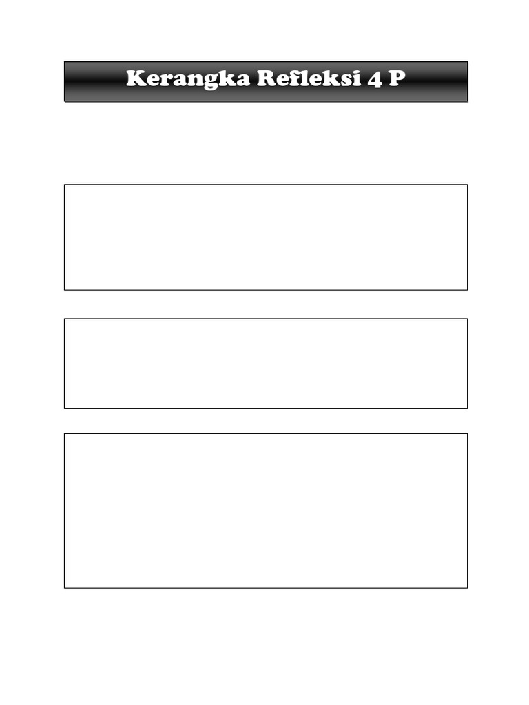 Kerangka Refleksi 4P | PDF