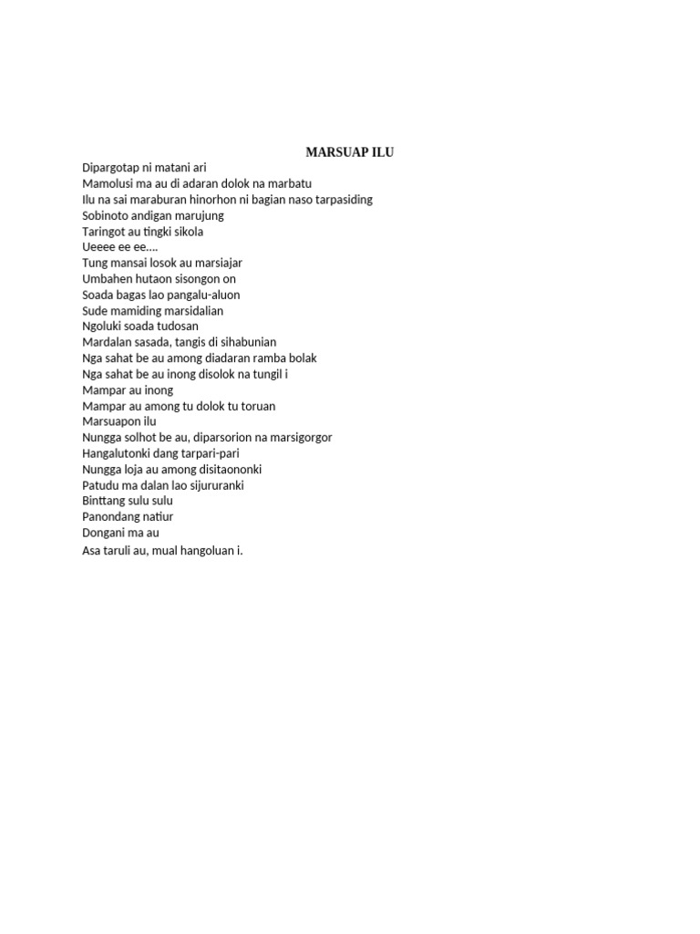 Marsuap Ilu | PDF