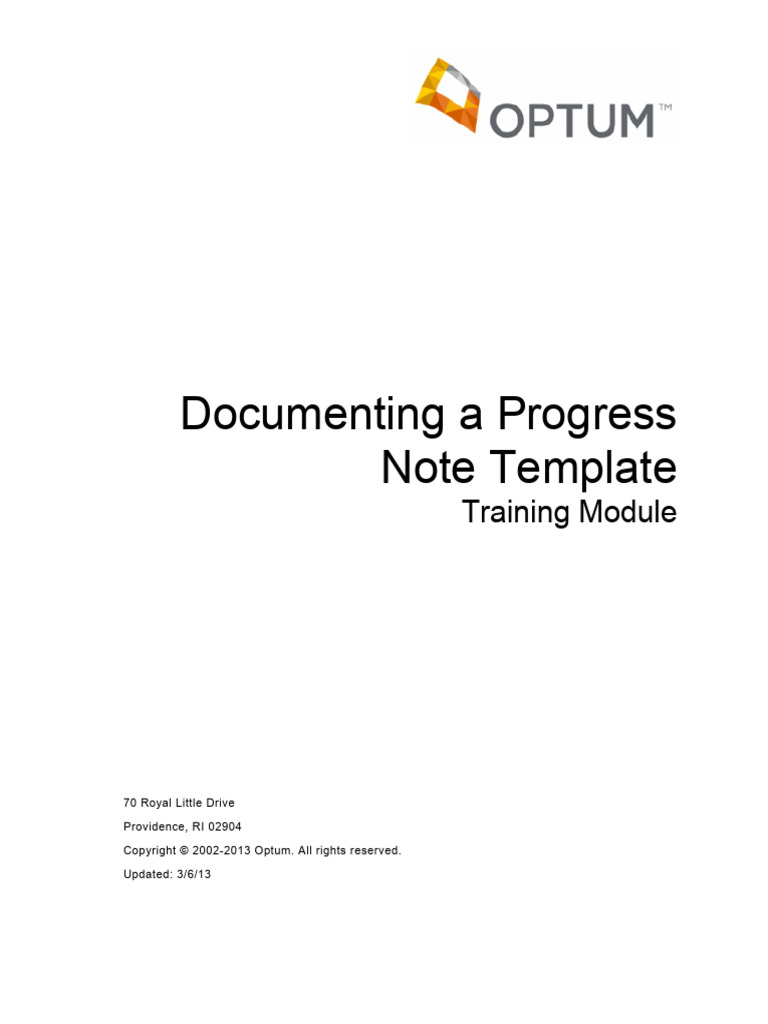 Documenting A Progress Note Template (PDFDrive) | PDF | Electronic ...