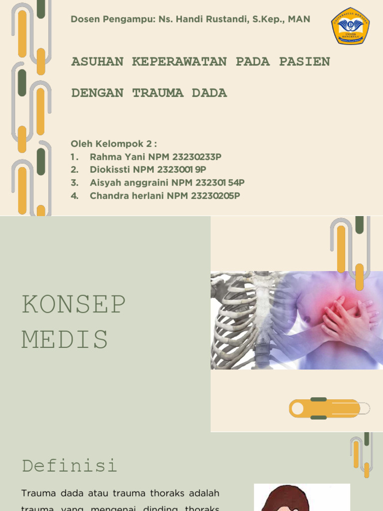 Askep Trauma Dada Kelompok 2 | PDF