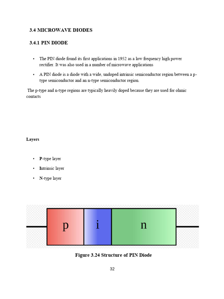 Overview of PIN and Avalanche Diodes | PDF | Diode | P–N Junction