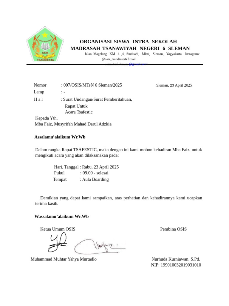 Contoh Undangan | PDF