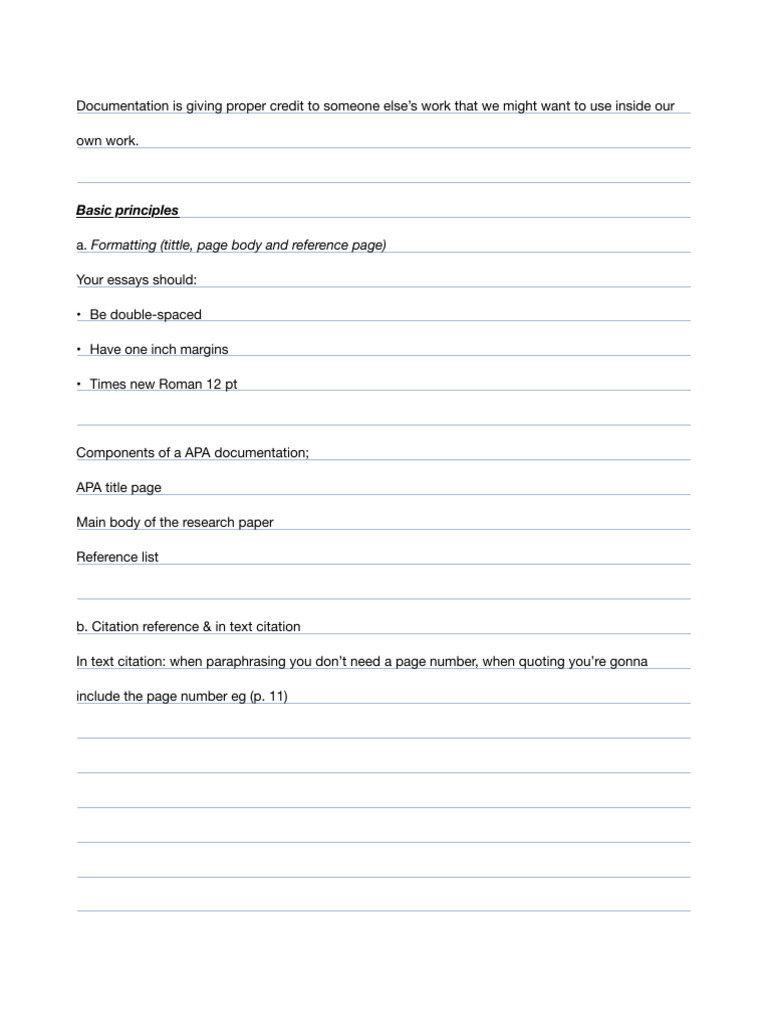 APA DOCUMENTATION STYLE | PDF