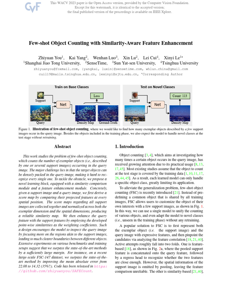Few-Shot Object Counting Enhancement | PDF | Image Segmentation | Cross ...