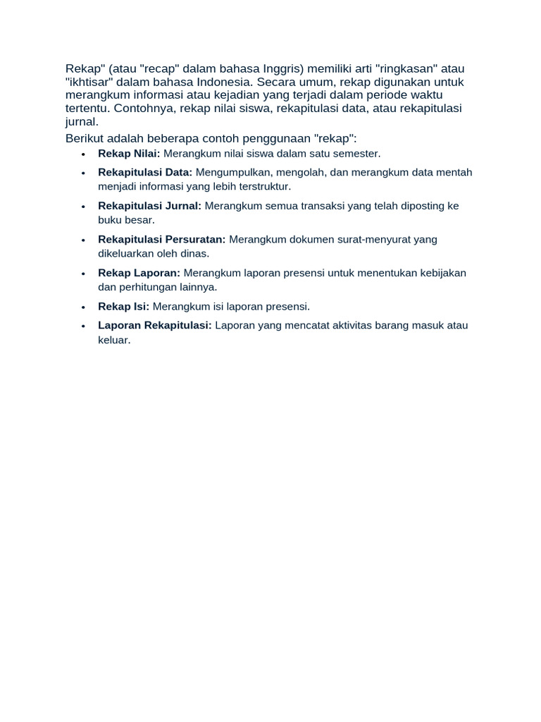 Rekap | PDF
