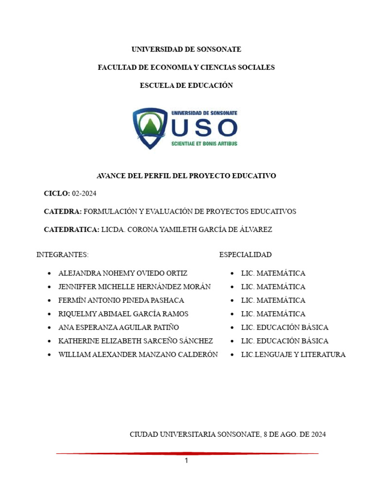 Diagnóstico Escolar - GP1 | PDF | Escuelas | Plan de estudios