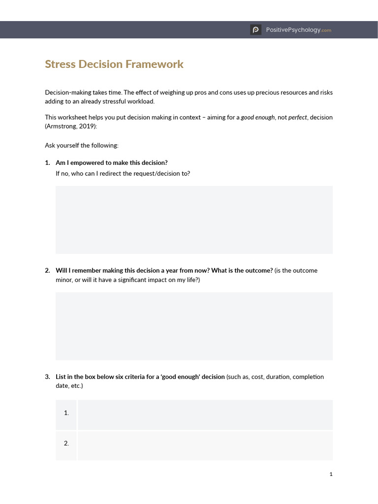 Decision-Making Pros and Cons Worksheet | PDF