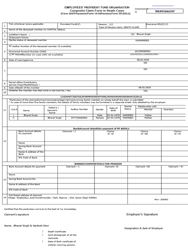 Amandeep Ji CCF Form | PDF | Personal Finance | Employee Benefits