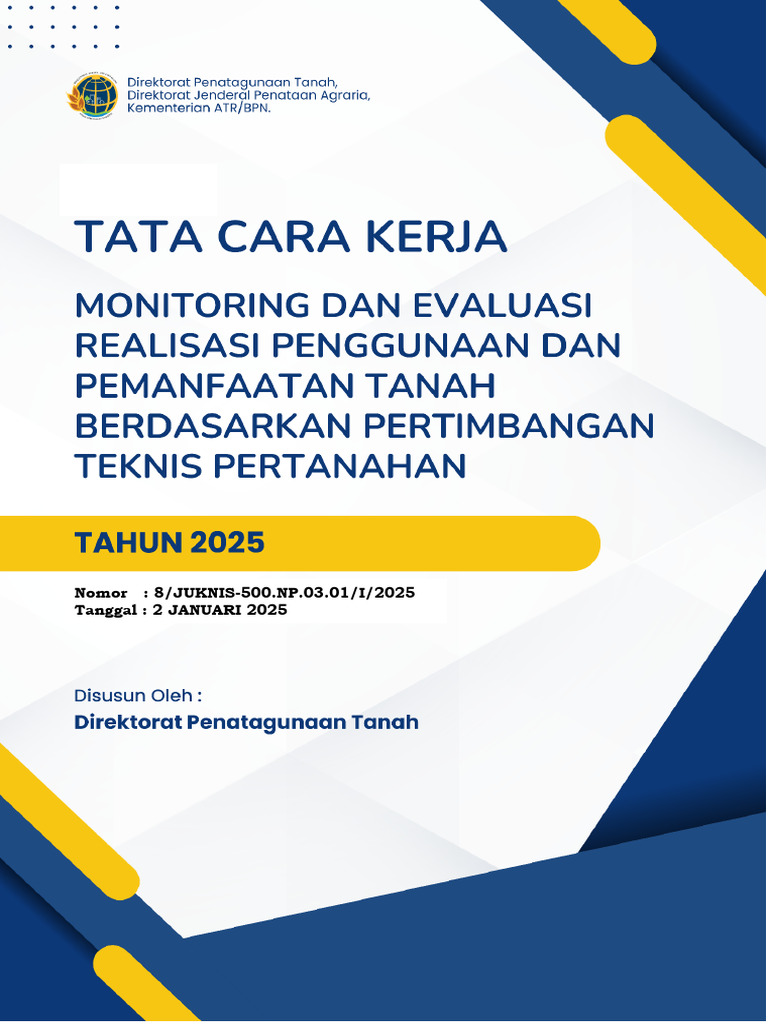 TCK Monitoring Dan Evaluasi Realisasi Penggunaan Dan Pemanfaatan Tanah Berdasarkan PTP Tahun ...