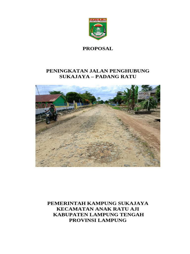 Proposal Jalan Poros | PDF