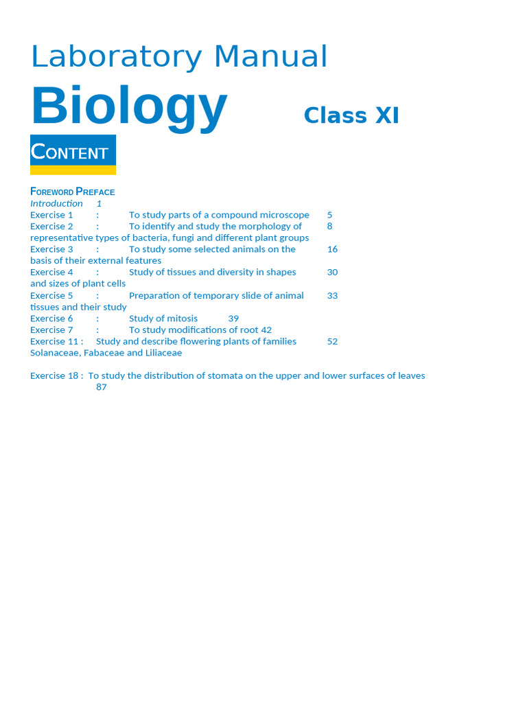 Grade 11 Biology Lab Manual-1-51 | PDF | Leaf | Anatomical Terms Of ...