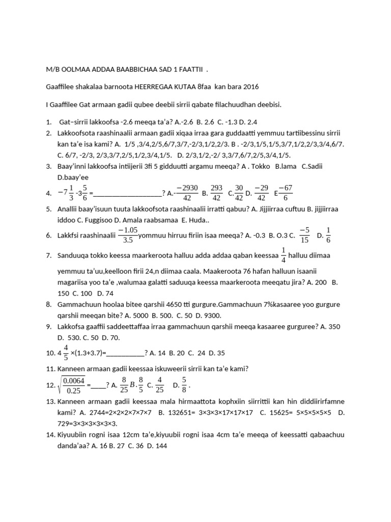 Herrega 2016 Kutaa 8 | PDF