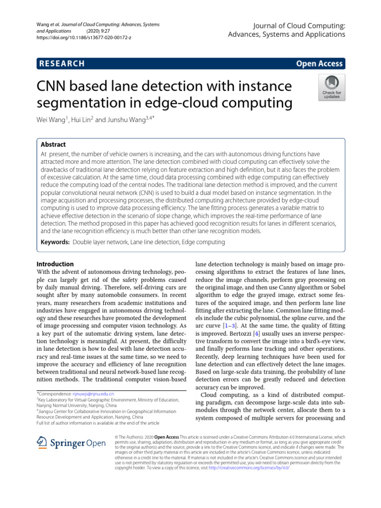 01.CNN_based_lane_detection_with_ | PDF | Image Segmentation | Deep ...