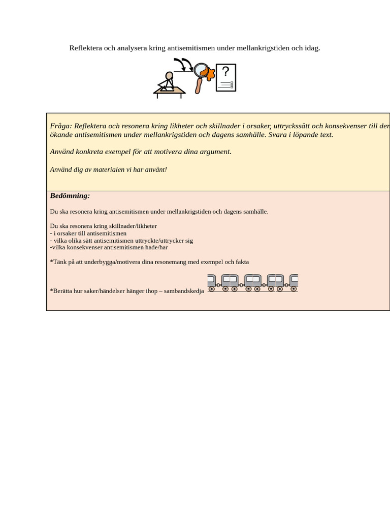 8.övning - Resonera Kring Antisemitismen Idag Och Mellankrigstiden | PDF