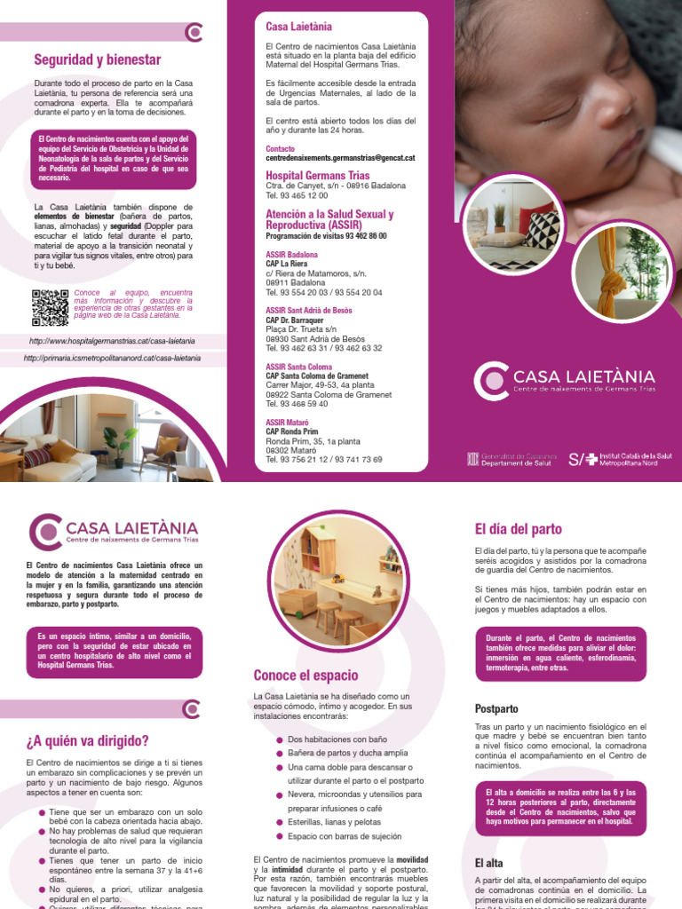 tríptic_casanaixements_CAST_GEN22 | PDF | Parto | Desarrollo humano