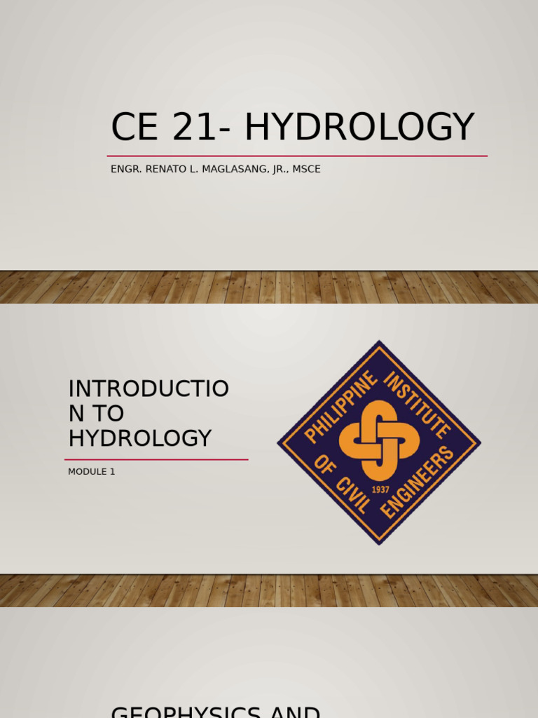 Module 1 Introduction To Hydrology PT 1 | PDF