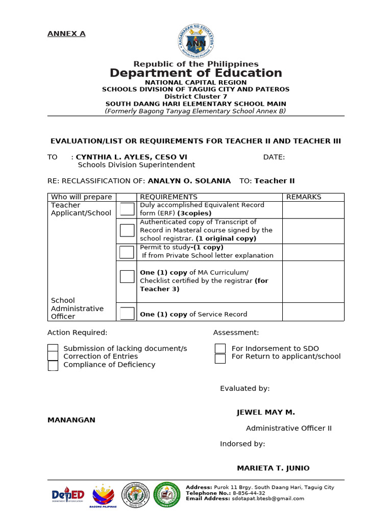 Erf-Checklist Solania 2025 | PDF
