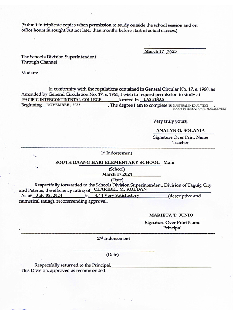 Permit To Study 1 | PDF