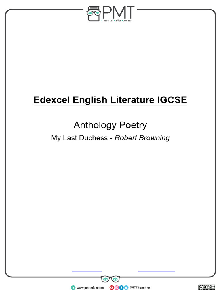 My Last Duchess - Robert Browning | PDF | Metre (Poetry)
