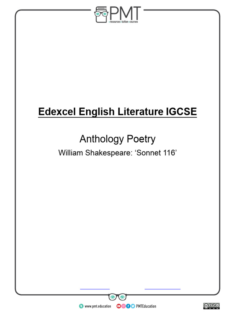 Analysis of Shakespeare's Sonnet 116 | PDF | Shakespeare's Sonnets ...