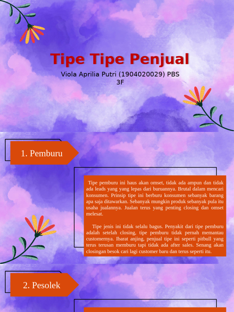 Tipe-Tipe Penjual dan Strategi Jualan | PDF