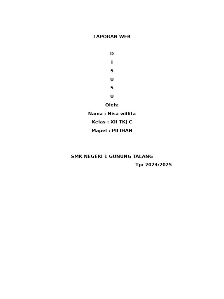 Laporan Web | PDF
