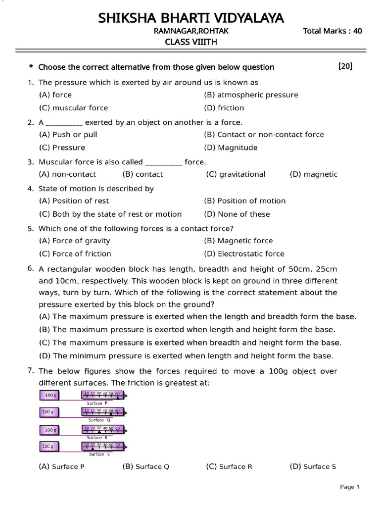 Science Practice Paper | PDF