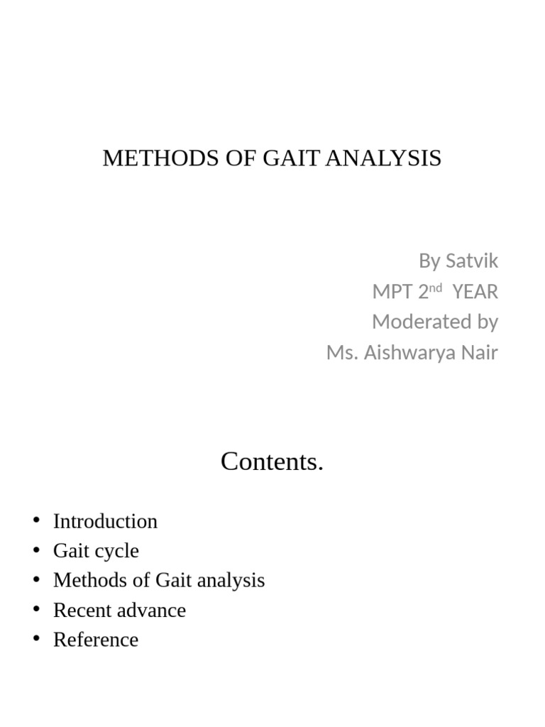 Methods of Kinetic and Kinematic Investigation of Gait-1 | PDF | Machine Learning | Electromyography