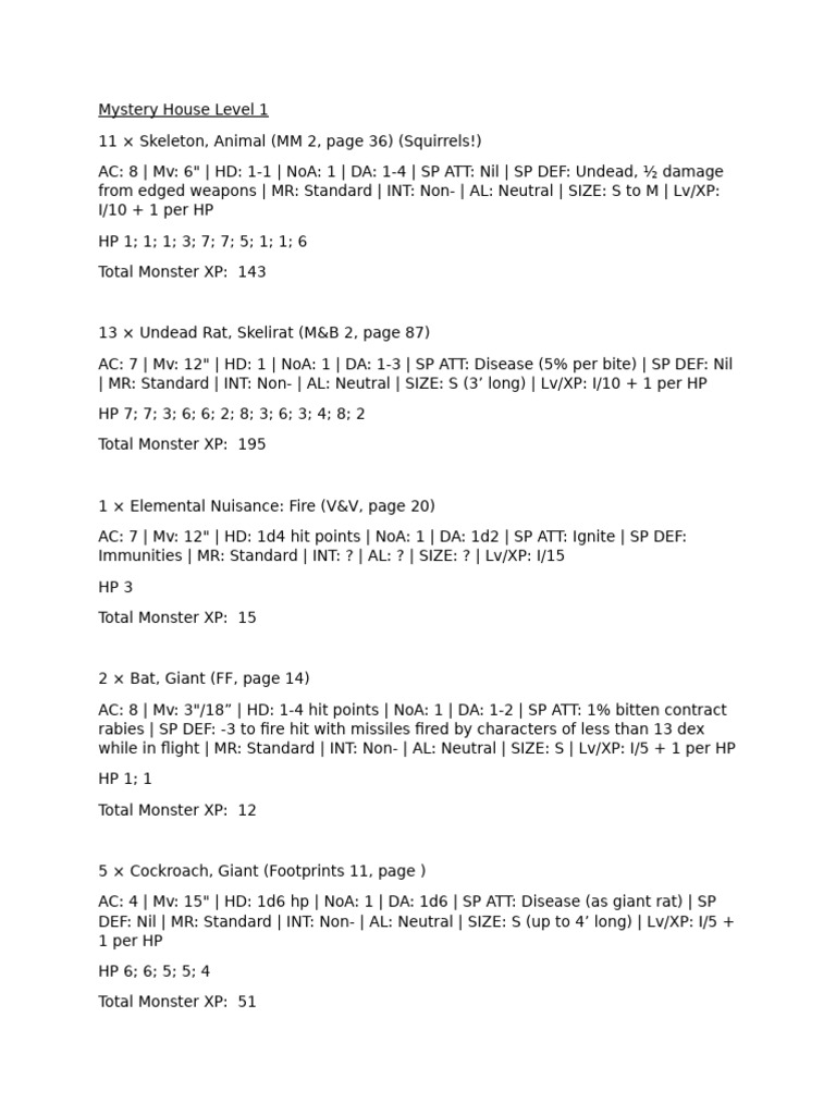 Pre-Rolled Random Encounters | PDF