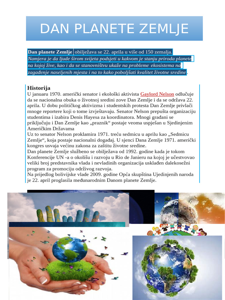 Dan planete Zemlje | PDF