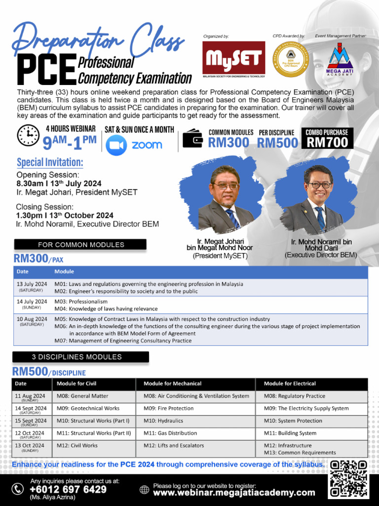 Preparation Class For PCE 2024 | PDF