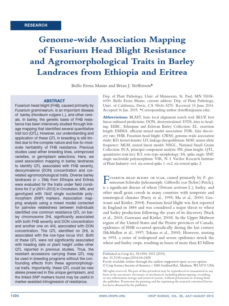 Ethiopia and Eritria | PDF | Single Nucleotide Polymorphism | Quantitative Trait Locus