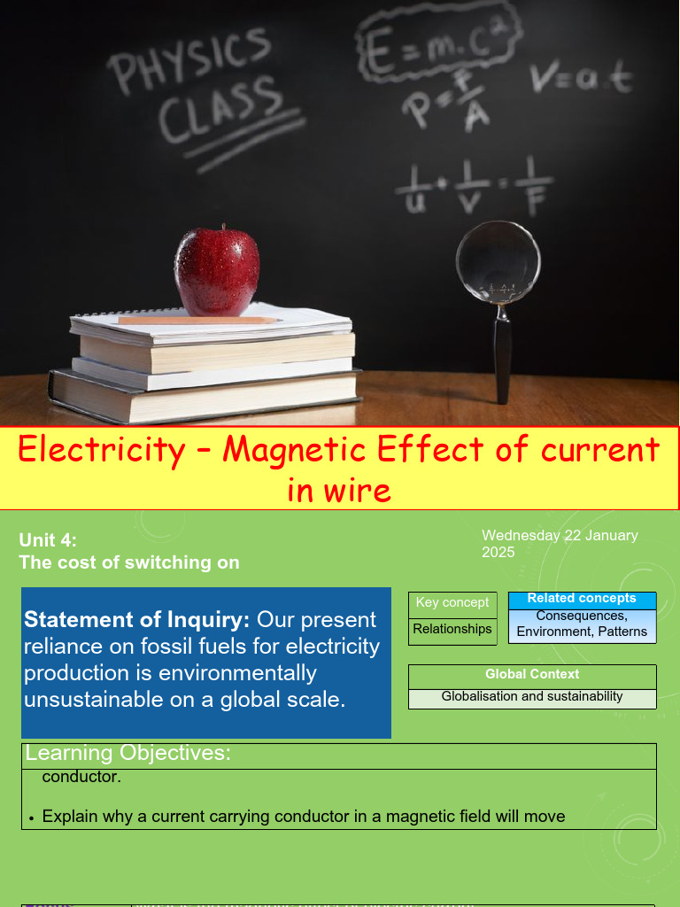 Magnetic Effect of Current On Wire | PDF | Magnetic Field | Magnetism