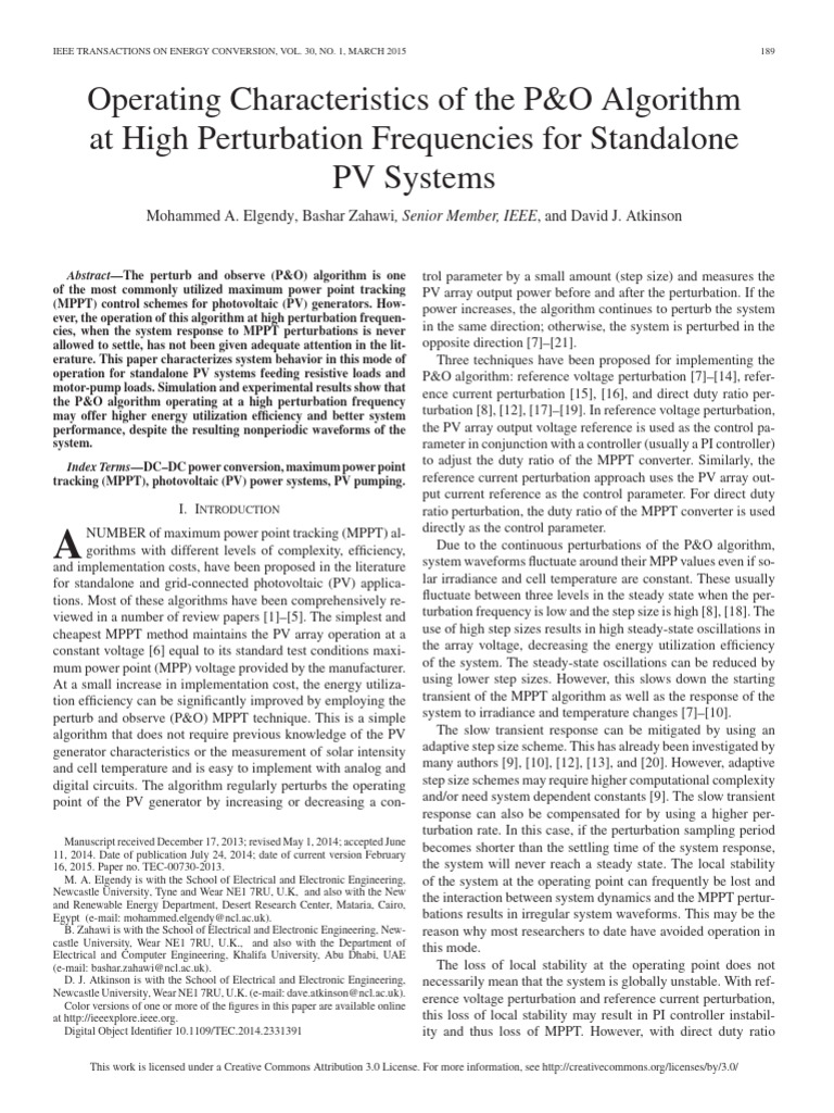 Operating Characteristics of The PampO Algorithm at High Perturbation Frequencies For Standalone ...