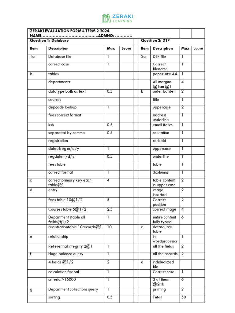 Computer Studies - Paper 2 Updated - Marking Scheme | PDF | Information ...