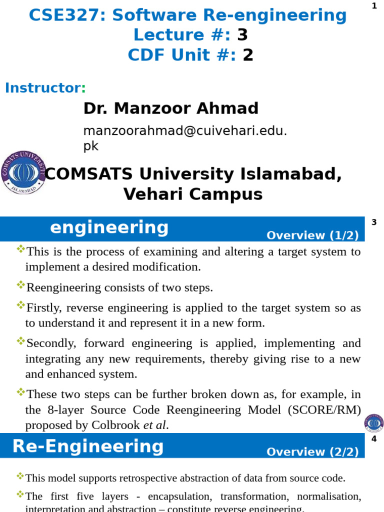 Software Re-Engineering Summary | PDF | Abstraction (Computer Science) | System