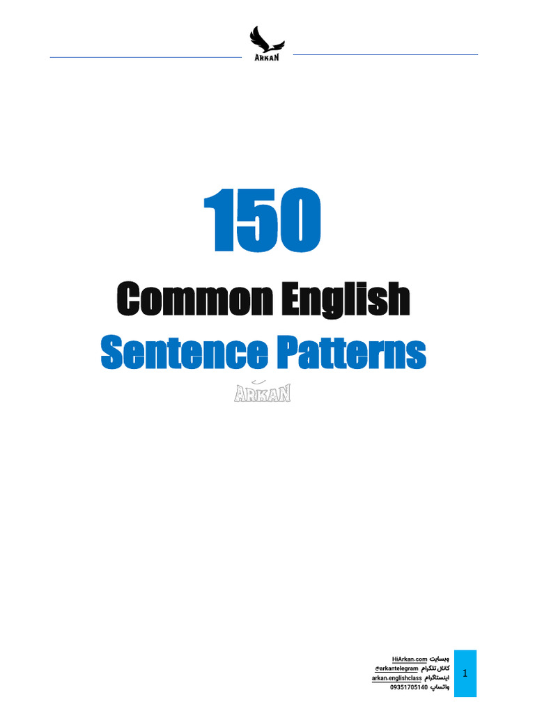 150 Common English Sentence Patterns | PDF