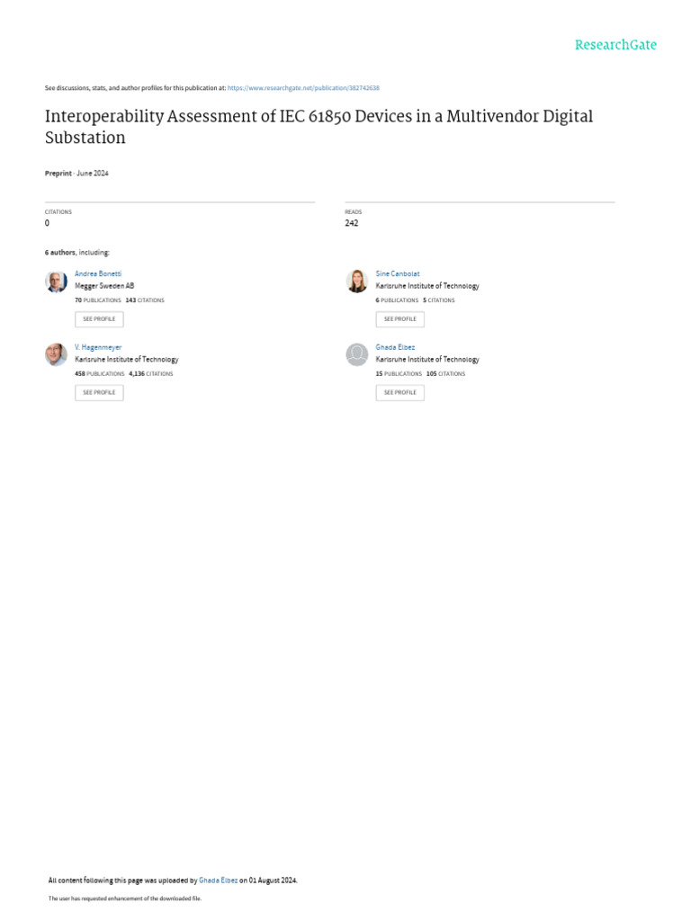 Interoperability Assessment of IEC61850 Devices | PDF | Interoperability | Computer Network