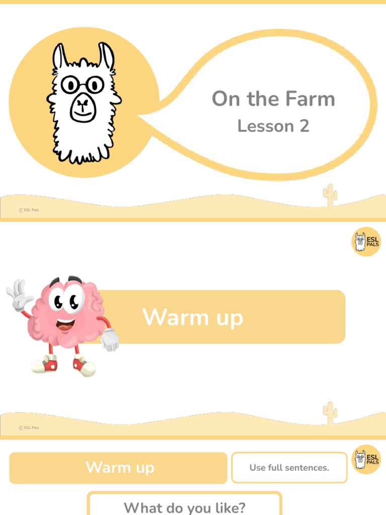 ESL Farm Animals Vocabulary Lesson | PDF | Sheep | Pig