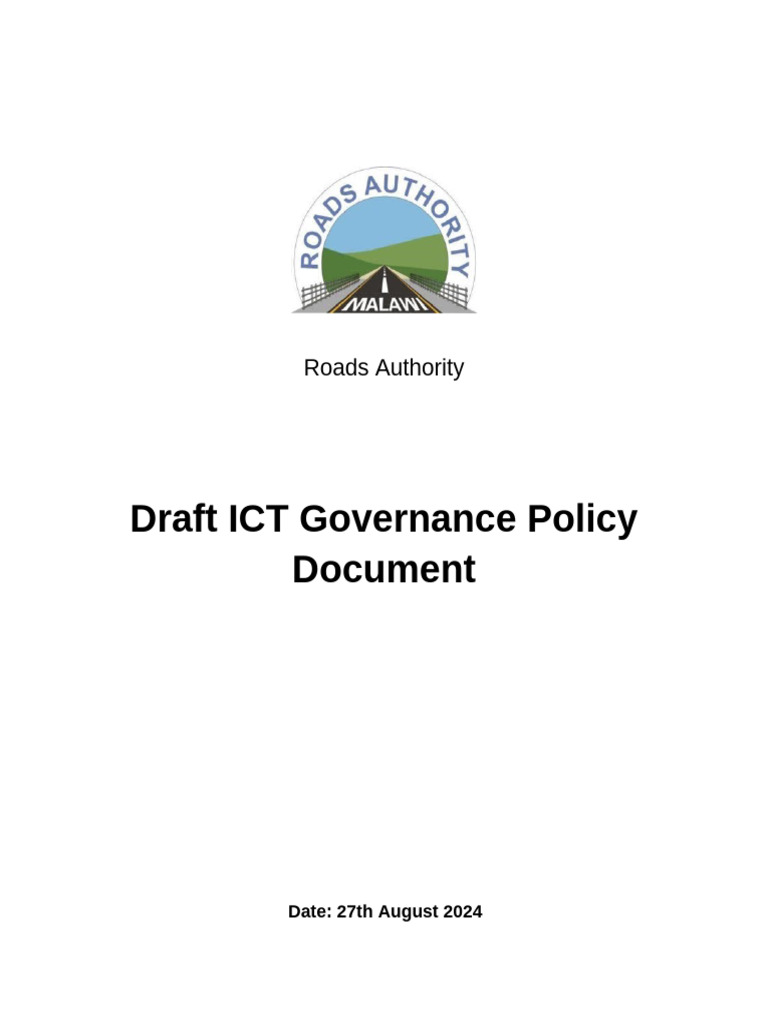 01 - RA - Draft ICT Governance Policy Document Version 1.0 20241126 ...