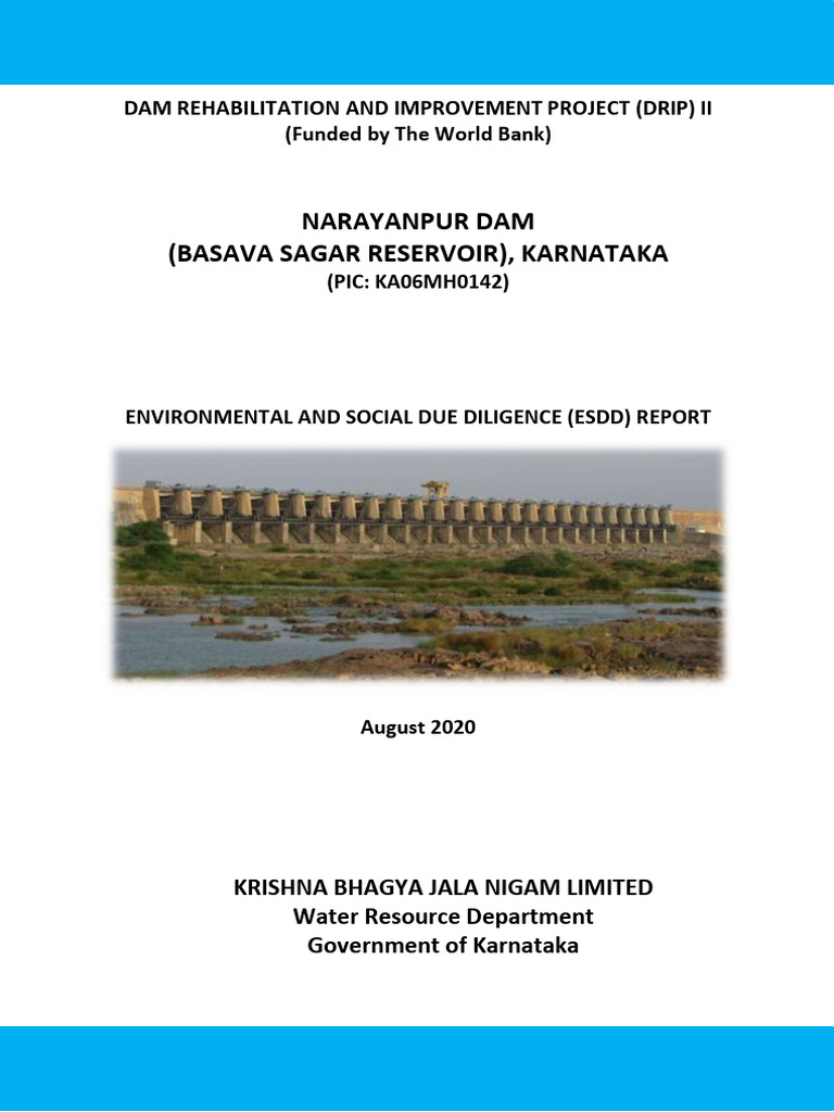 ESDD Report Narayanapur Dam - 12-10-2021 | PDF | Spillway | Dam