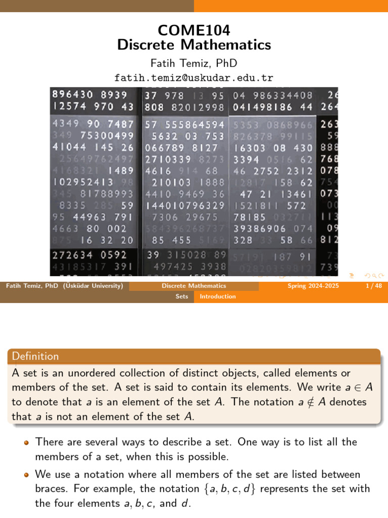 Understanding Sets in Discrete Mathematics | PDF | Natural Number ...
