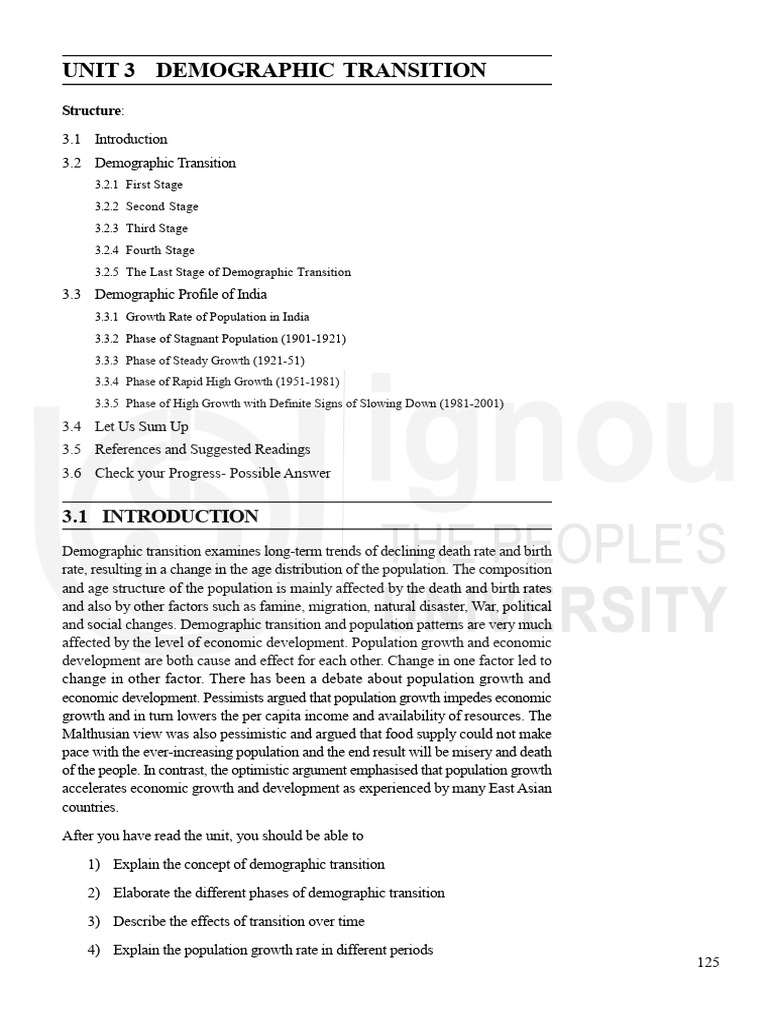 Understanding Demographic Transition Stages | PDF | Economic Growth ...