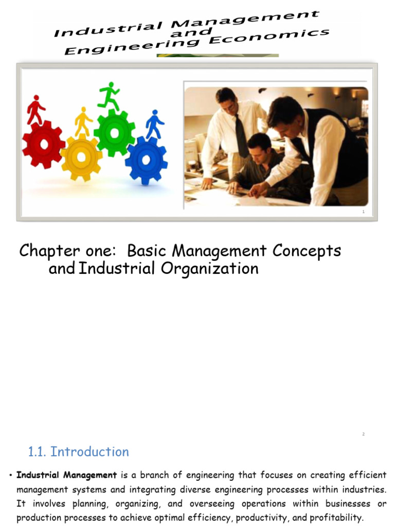 CHAPTER ONE Management Concepts | PDF | Factors Of Production | Labour Economics