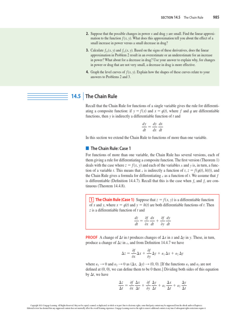 CHAIN RULE TWO CASES NEW CURRICULUM (Best Deal) | PDF | Function ...