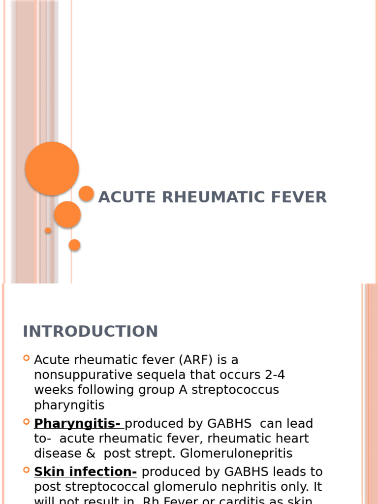 Acute Rheumatic Fever | PDF | Clinical Medicine | Medical Specialties