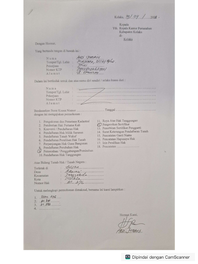 Permohonan Jumain | PDF