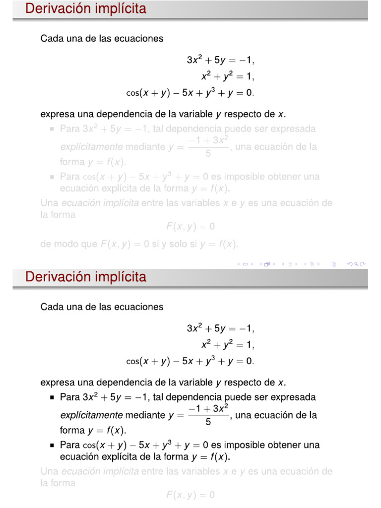 9.2 Derivación Implícita y Aplicación de Diferenciales (Parte 2) | PDF