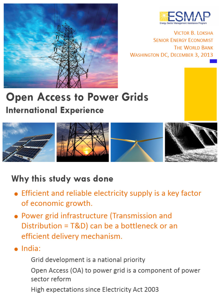 Open Access To Power Grids WB ESMAP 2013 | PDF | Electrical Grid | Economies