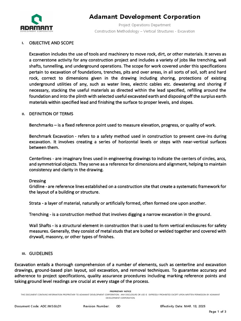 Vertical Excavation Methodology Guide | PDF | Trench